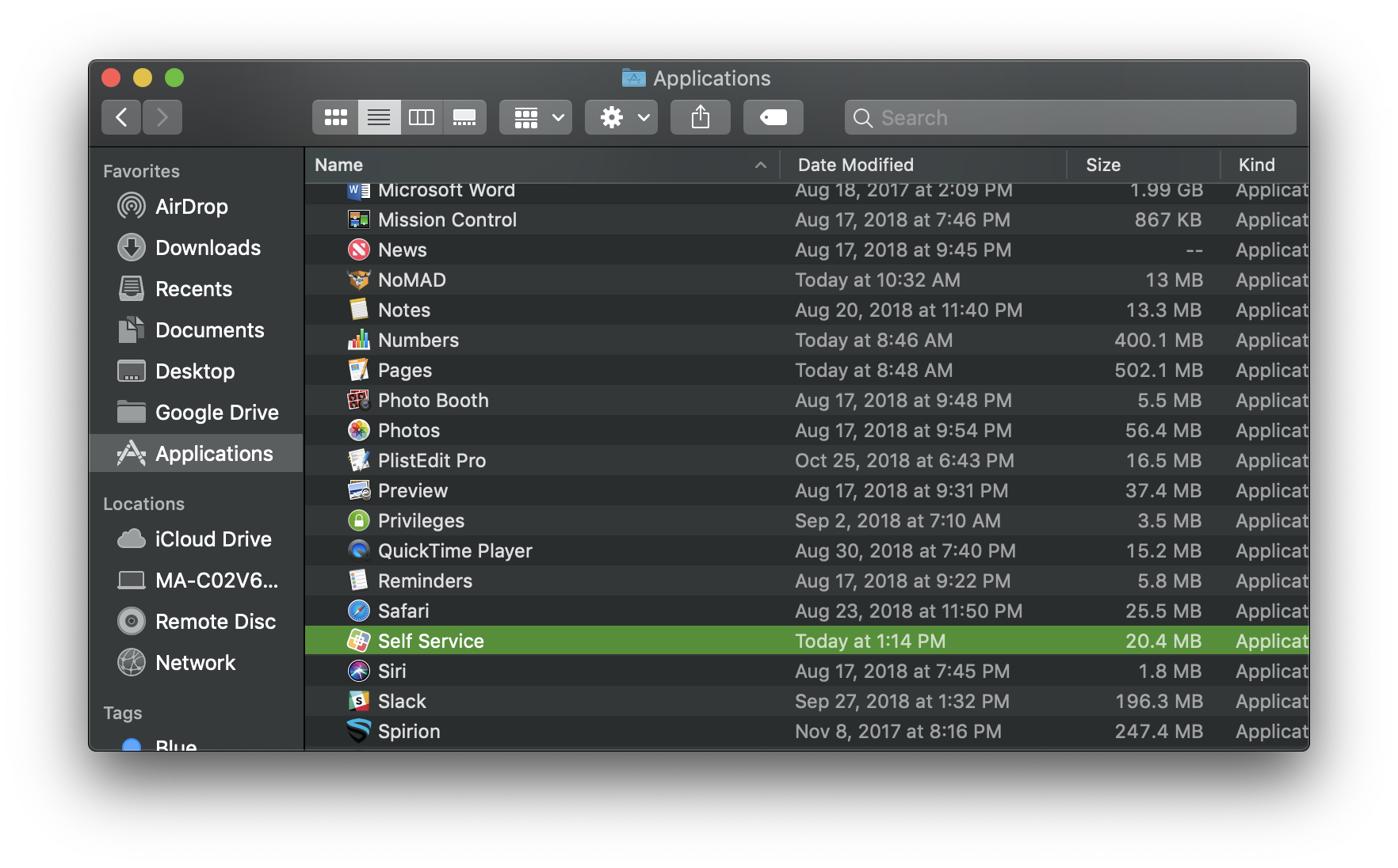 Empowering Your Mac: Self Service – Mathematics IT